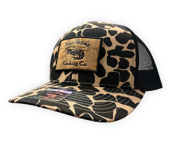 Pimp Shrimp - Old School Camo Trucker Hat - O/S – Neuse Sport Shop