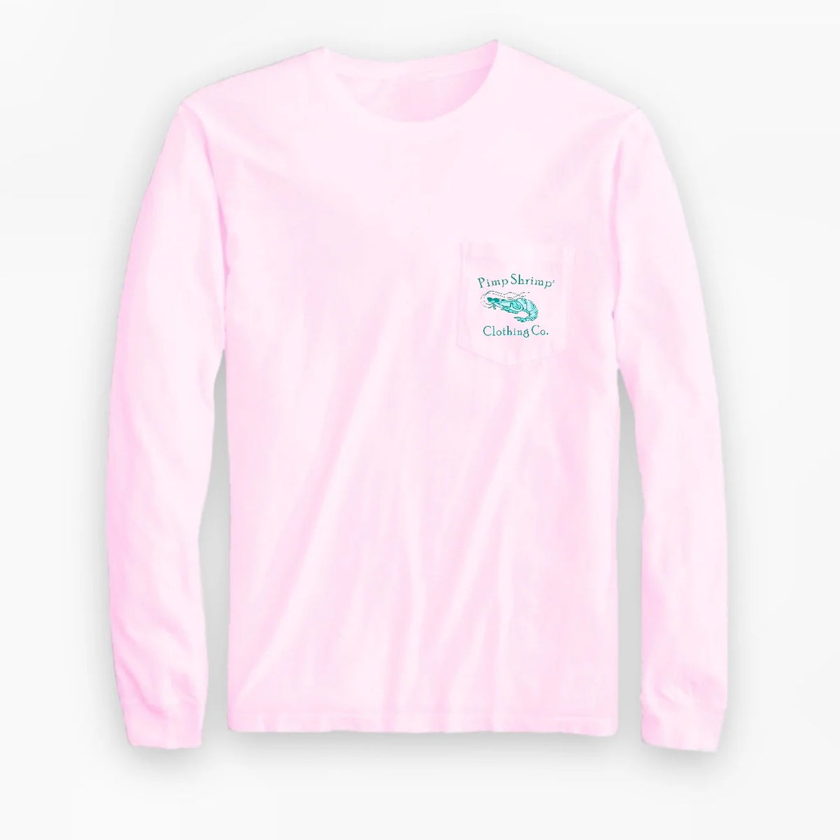 Pimp Shrimp Pink Jady Original Logo Long Sleeve T-Shirt – Neuse Sport Shop