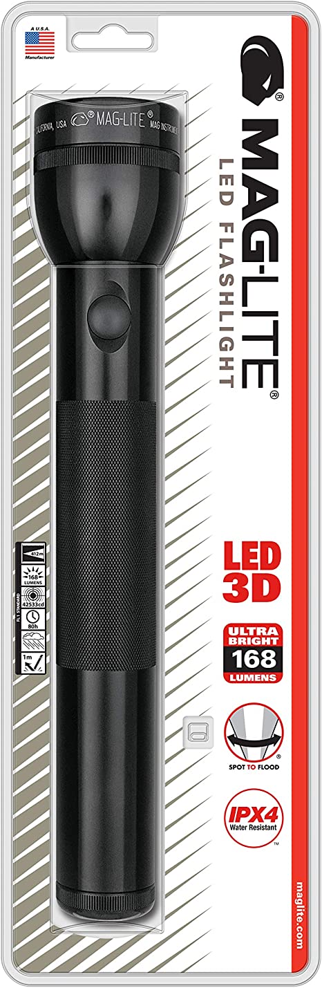 MagLite Maglite LED 3 Cell D Flashlight Black Neuse Sport Shop